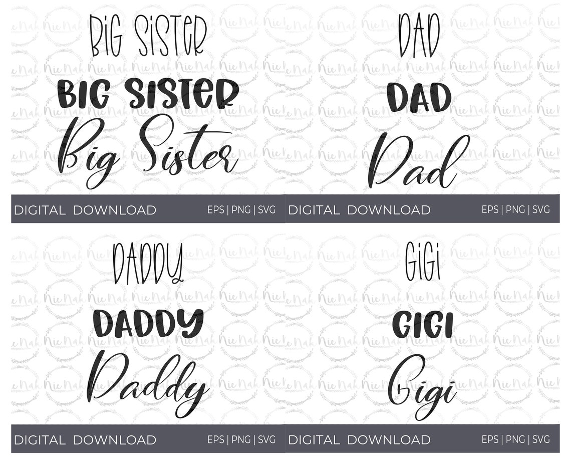 24 Family Scripts in Three Fonts Each Svg Png Eps Digital Download ...