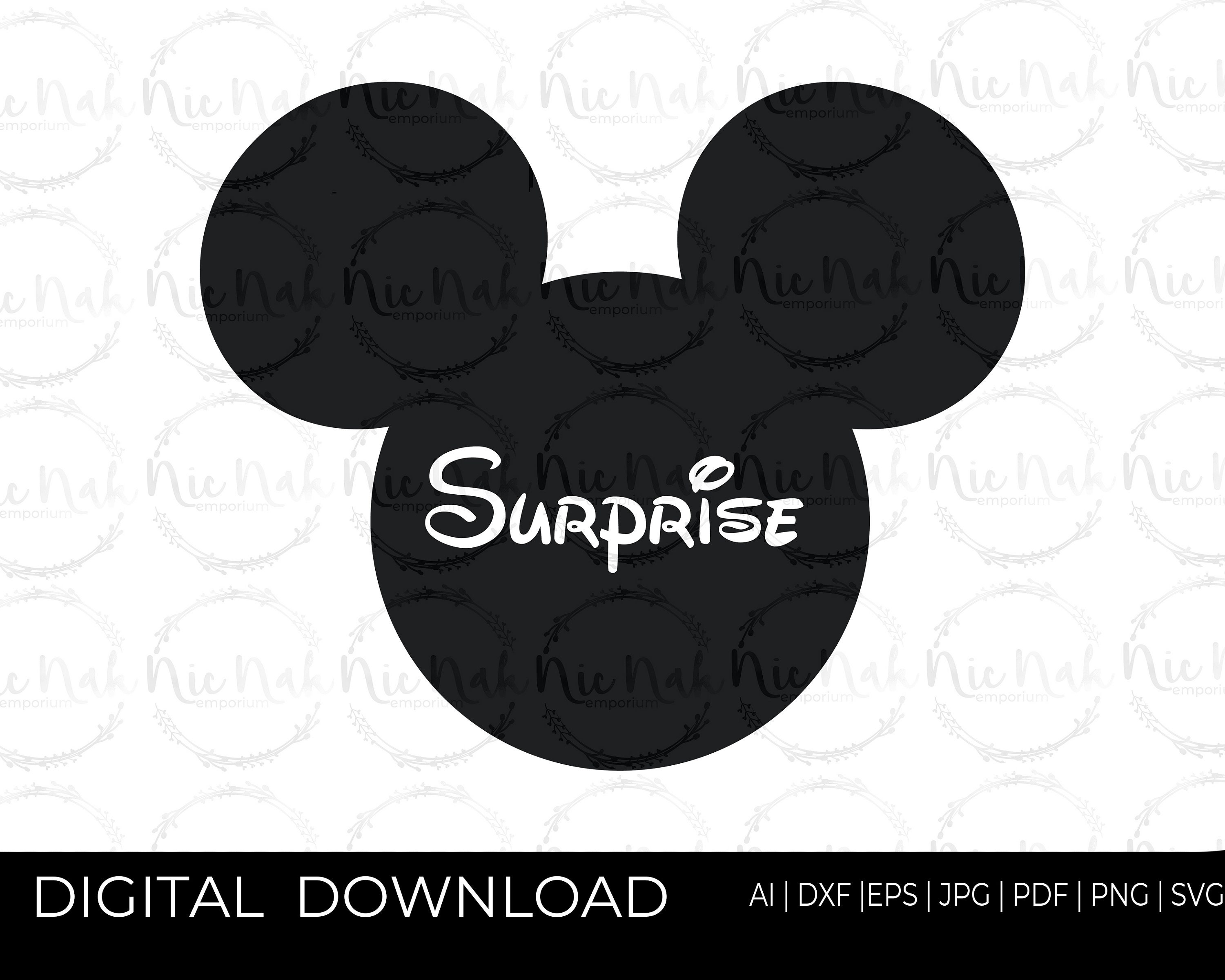 Surprise | AI | Dxf | Eps | Jpg | Pdf | Png | Svg| Digital Download ...