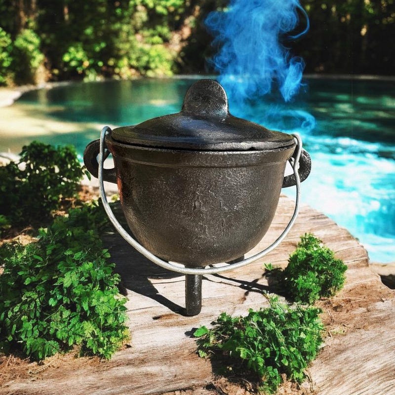 Large Cast Iron Cauldron - Etsy