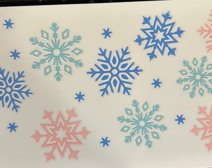 Snowflakes UV DTF Transfer - Etsy