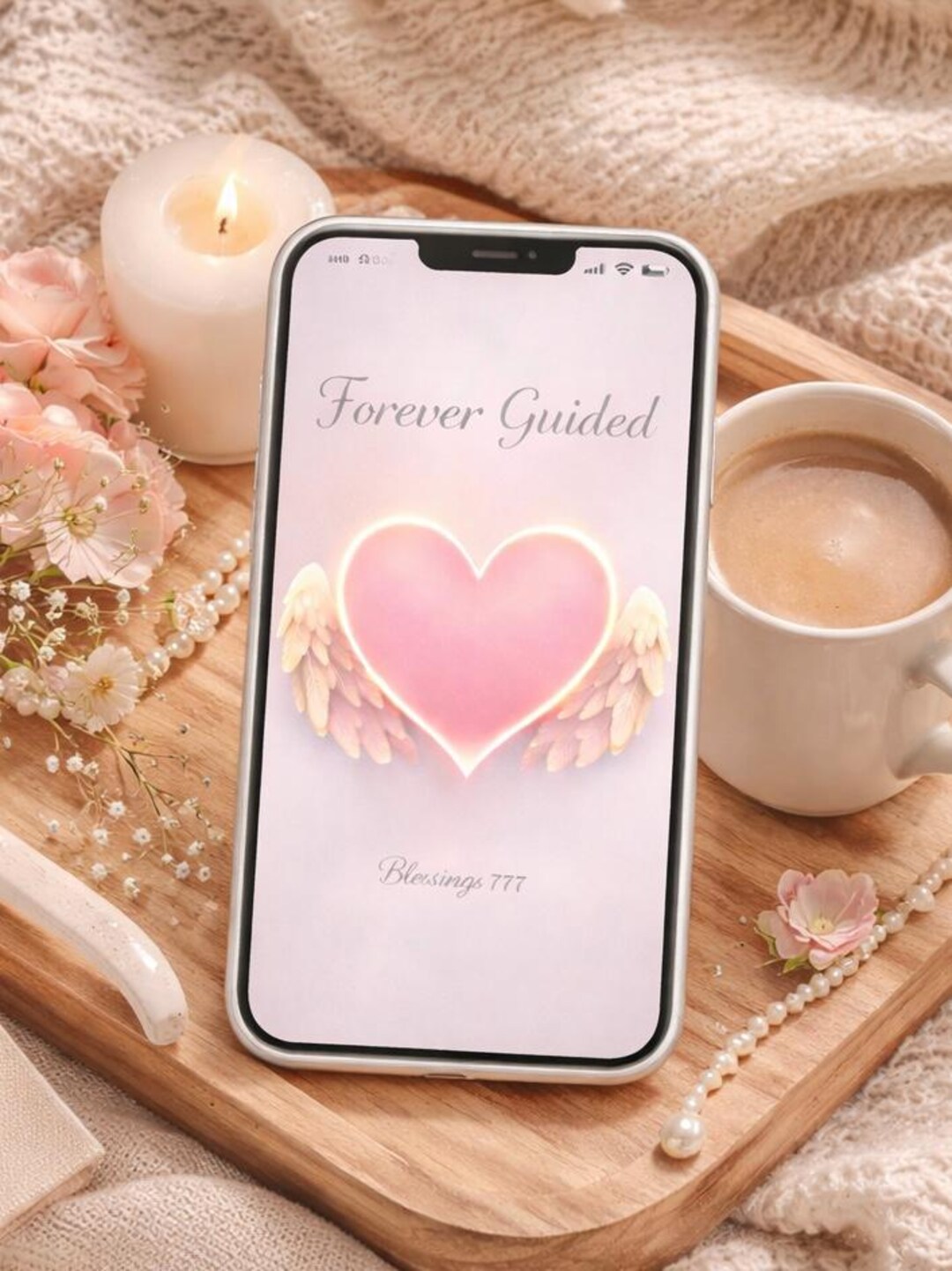 Forever Guided – Blessings Hearts Angel Heart Wallpaper | Valentine ...