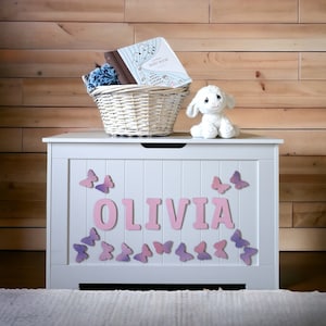 3D Butterfly Personalized Wooden Toy Box or Wooden Elements Only by ...