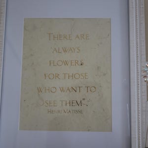 Your Favorite Quote on a Natural Beige Mulberry Paper in Gold Letters ...