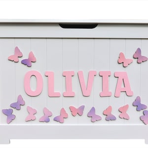 3D Butterfly Personalized Wooden Toy Box or Wooden Elements Only by ...