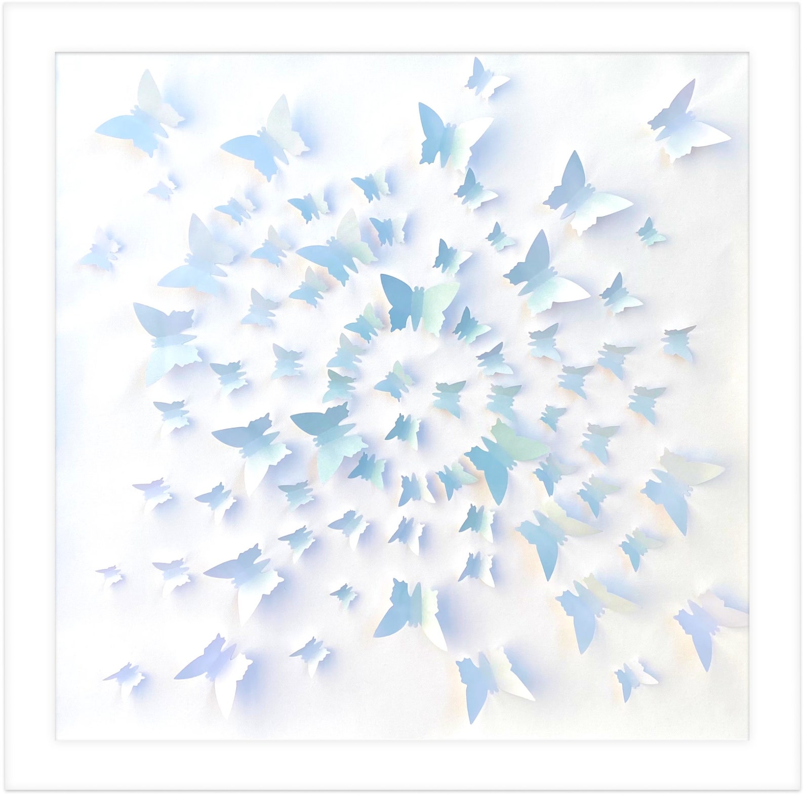 Butterfly Art. Butterfly Framed Art. Ombre Blue Butterflies. - Etsy