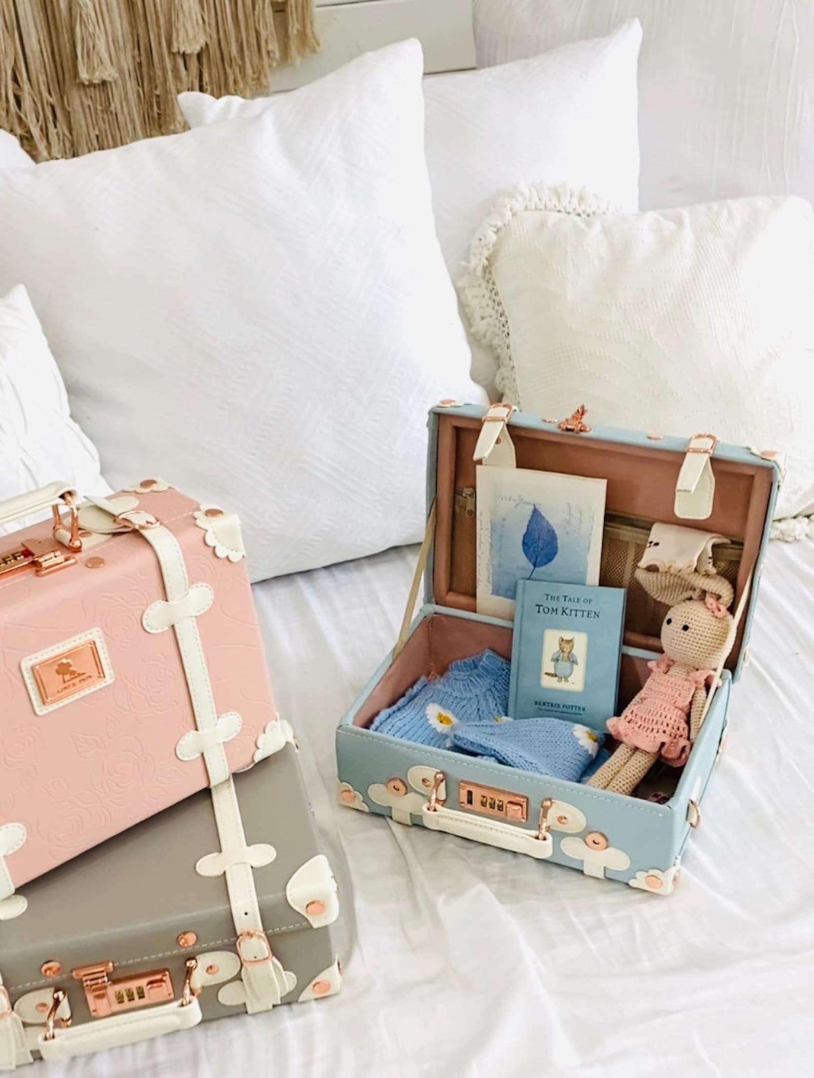 DAISY FIELDS Baby Keepsake Box Suitcase Memory Box Modern - Etsy