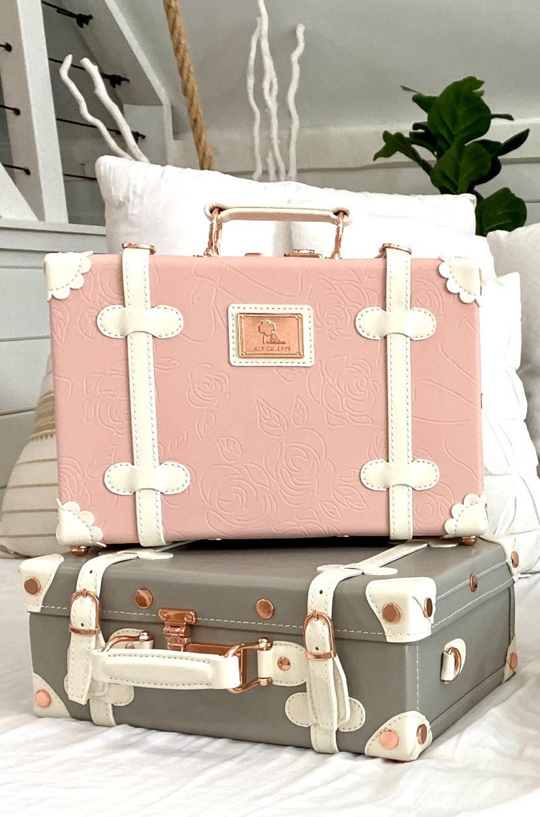 DAISY FIELDS Baby Keepsake Box, Rose Pink, Memory Case, Suitcase Memory ...