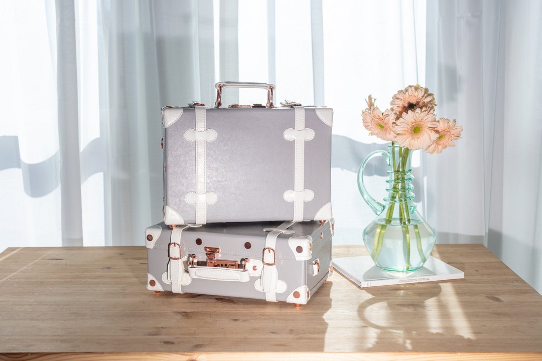DAISY FIELDS Baby Keepsake Box, Suitcase Memory Box, Modern Vintage ...