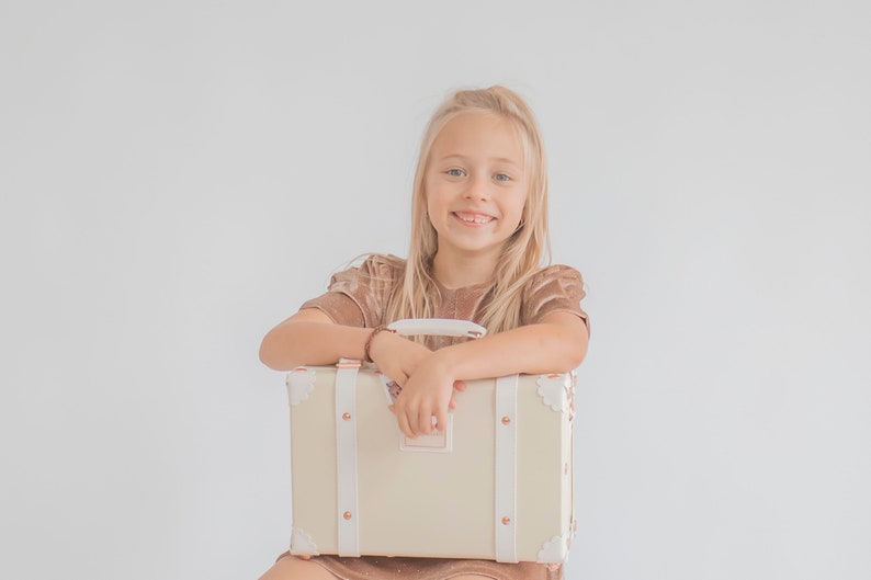 Heirloom-style Leather Baby Keepsake Box, Memory Case, Suitcase Memory ...