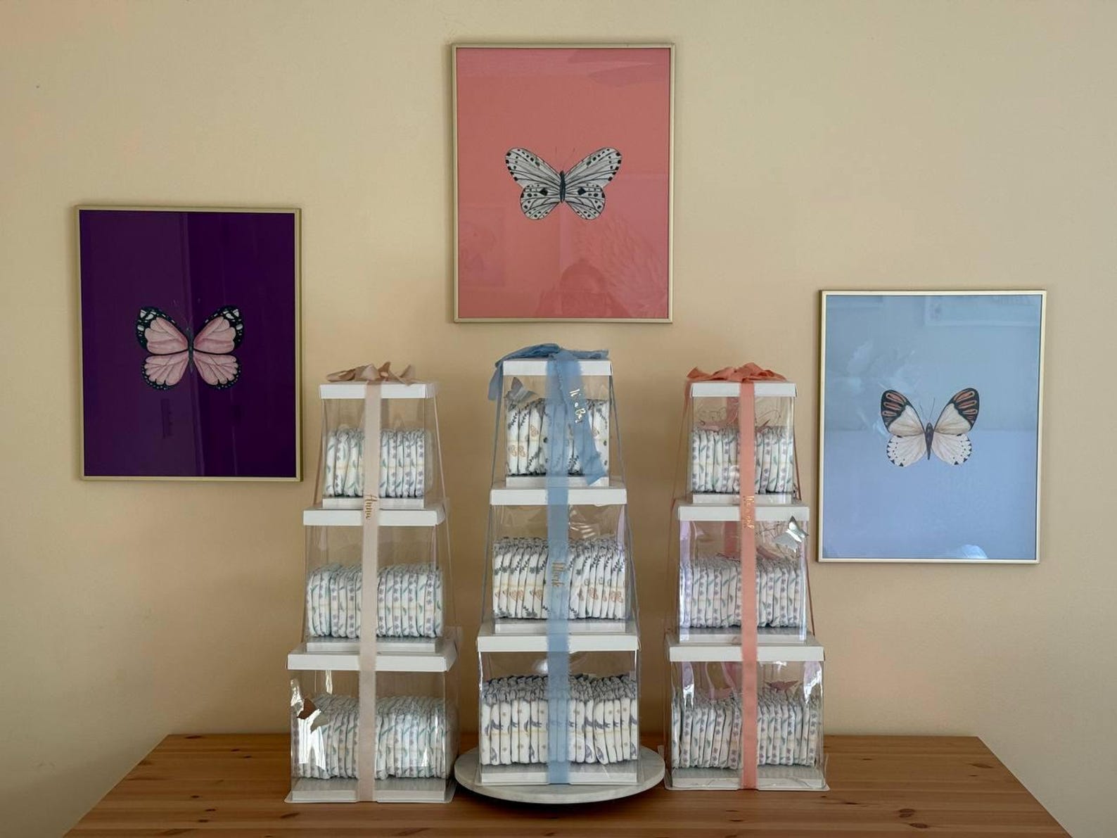 The Diapercake Box – Exclusive Three-layer Diaper Tower | Premium Baby ...