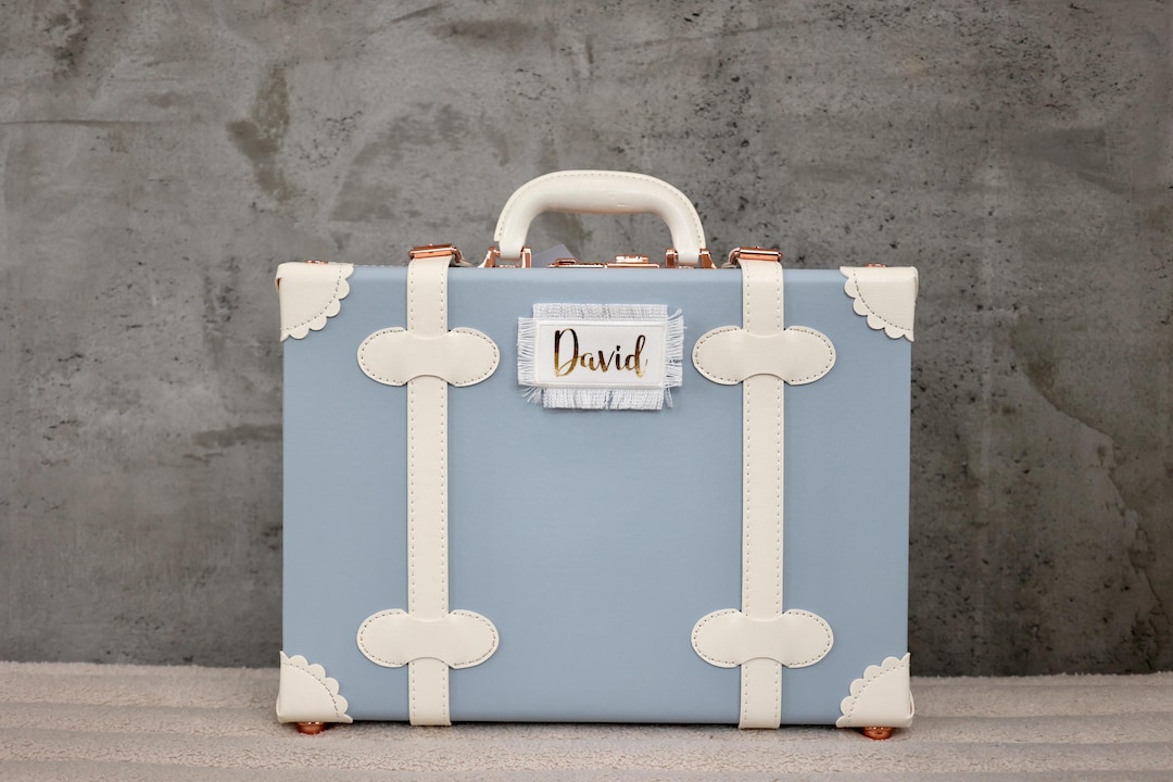 Personalized Baby Boy Keepsake Trunk. Azul Blue Collection. Keepsake ...