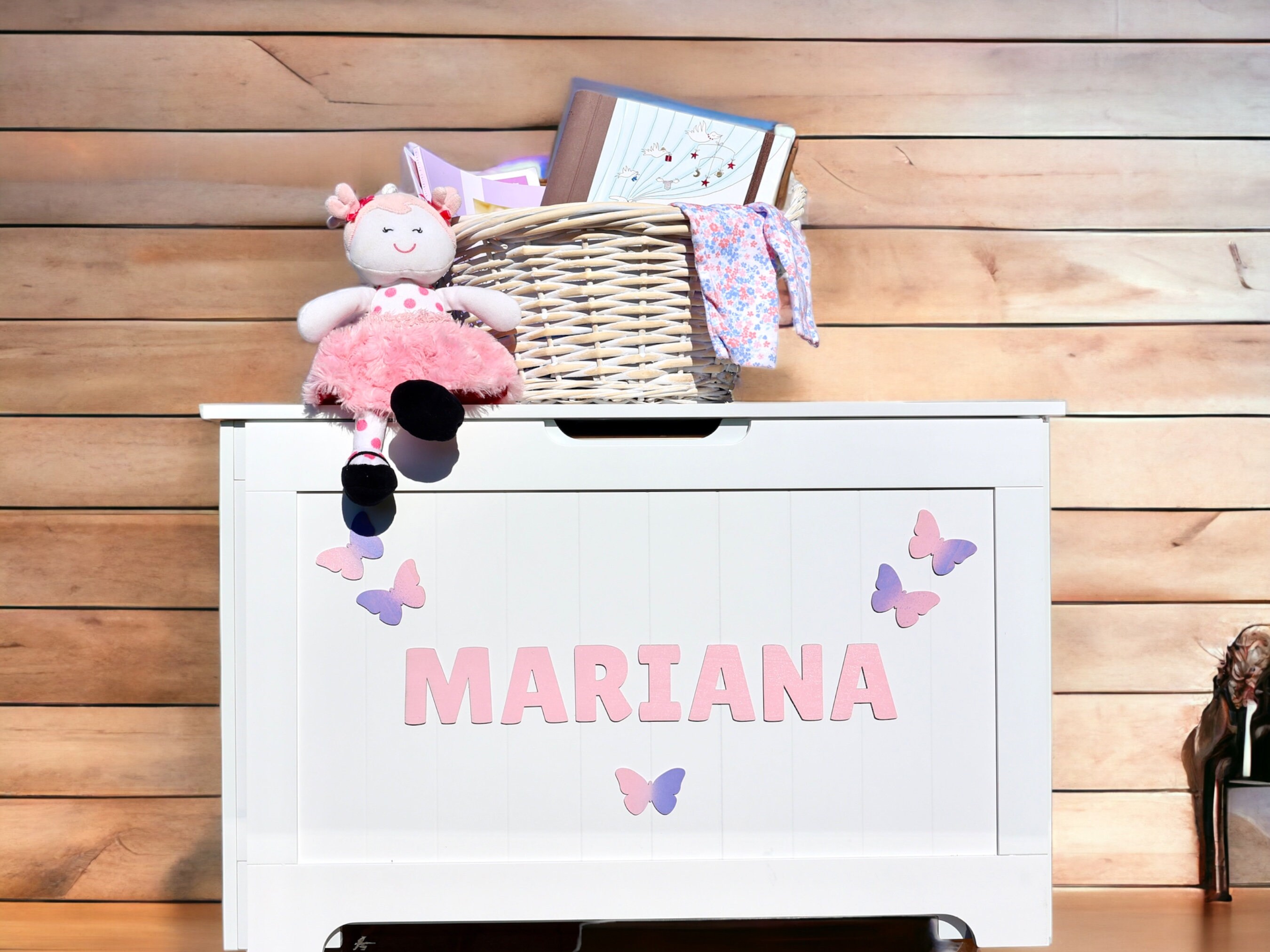 3D Butterfly Personalized Wooden Toy Box or Wooden Elements Only by ...