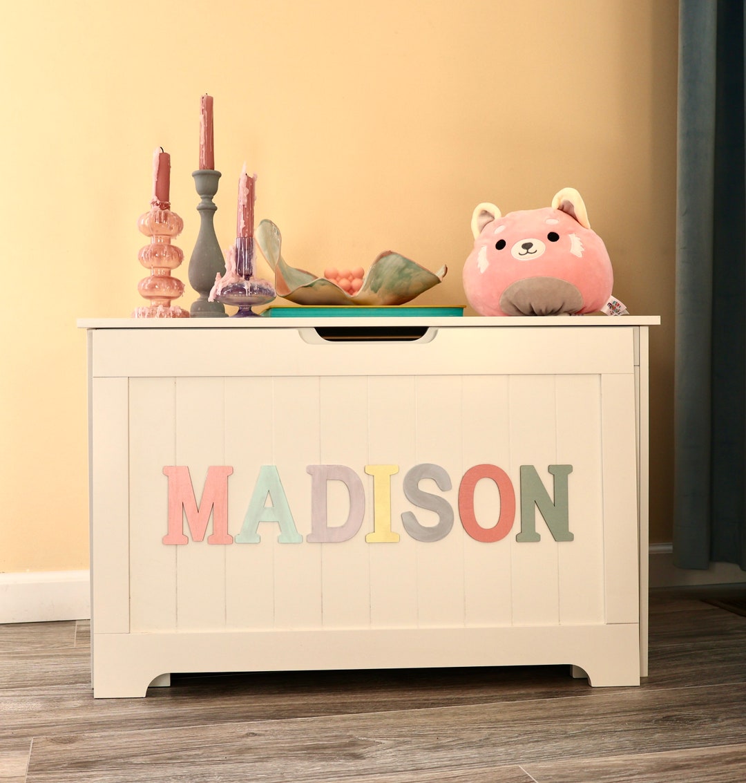 French Inspired 3D Personalized Wooden Toy Box or Wooden Elements Only ...