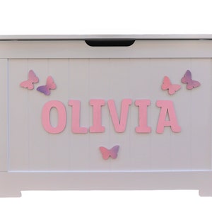 3D Butterfly Personalized Wooden Toy Box or Wooden Elements Only by ...