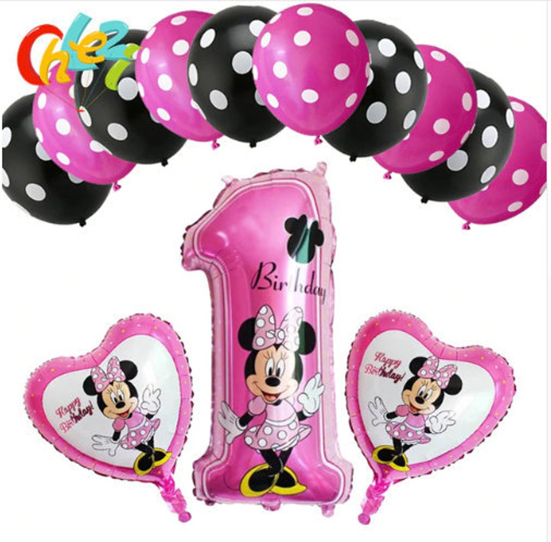 Mickey Minnie 1st Birthday Party Decorations Minnie Balloons, Little ...
