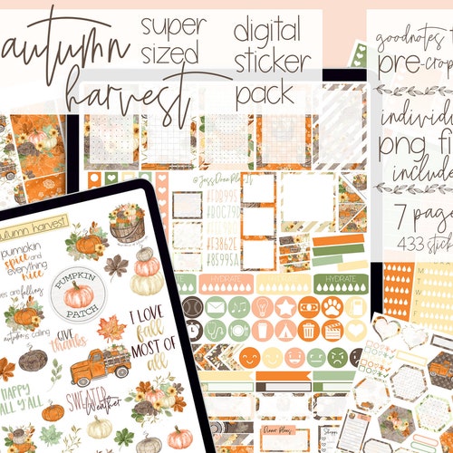 Goodnotes Stickers Fall Digital Planner Stickers Autumn - Etsy