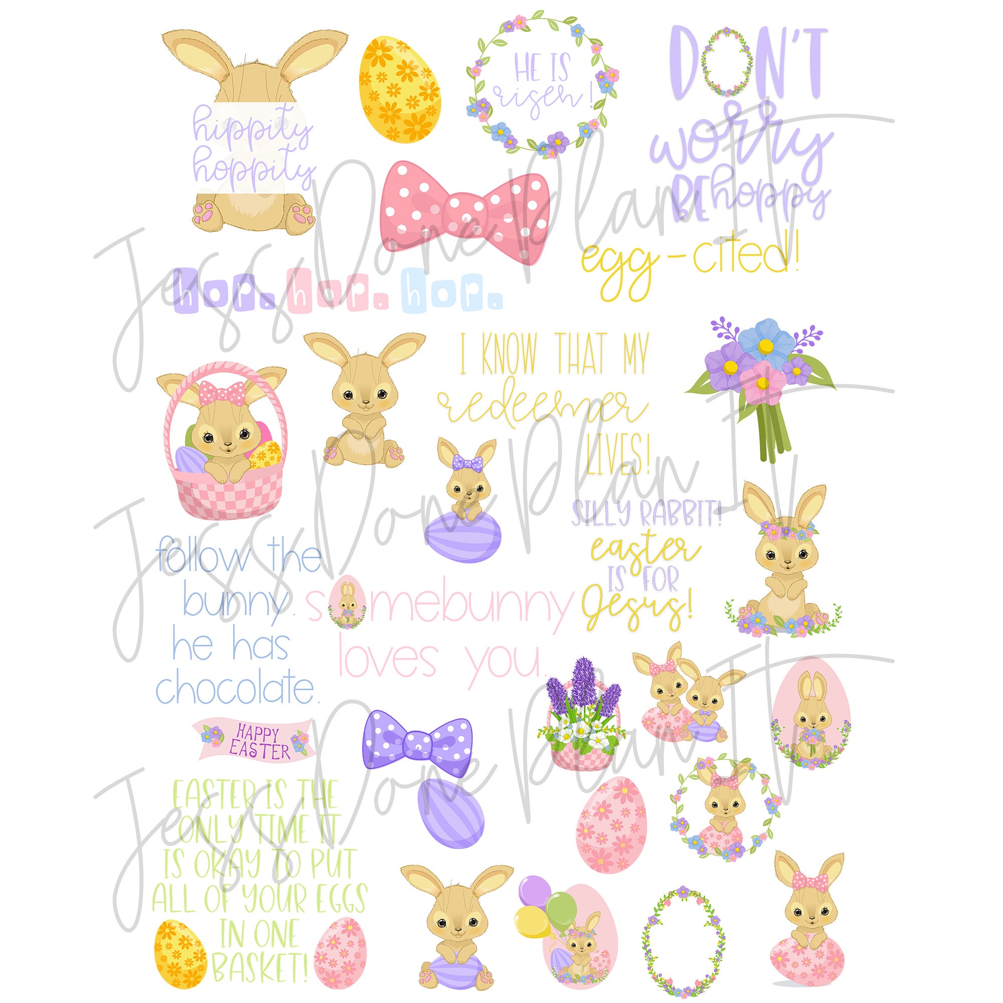 Easter Digital Planner Stickers Springs Stickers Planner Stickers ...