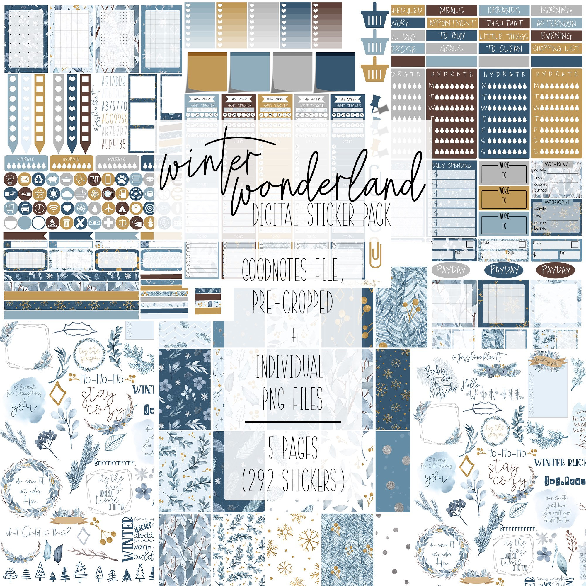 Winter Wonderland Digital Planner Stickers Winter Stickers - Etsy