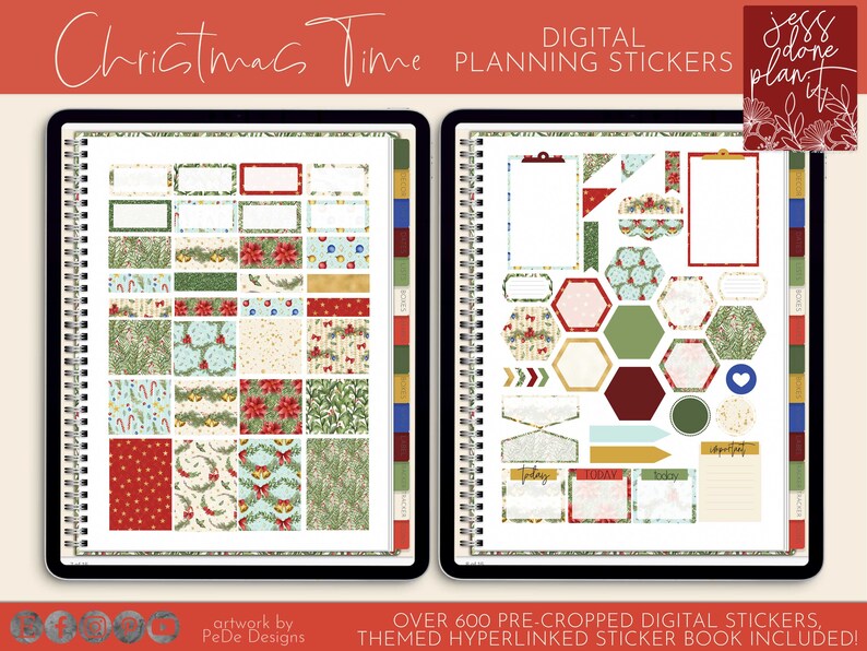 Cozy Christmas Digital Planning Stickers | 600+ Stickers | Digital ...