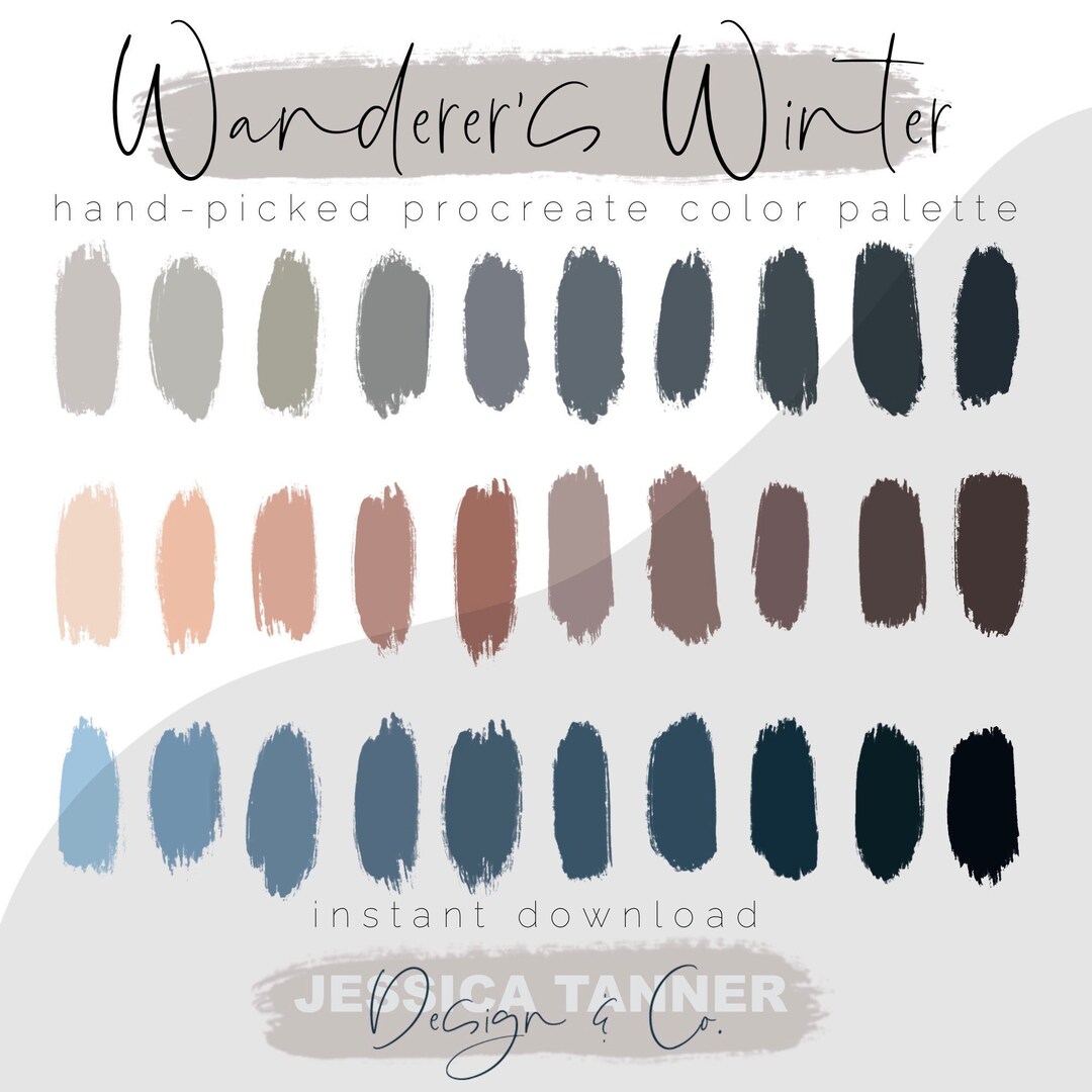 Procreate Palette | Handpicked Color Swatches | Wanderer's Winter ...