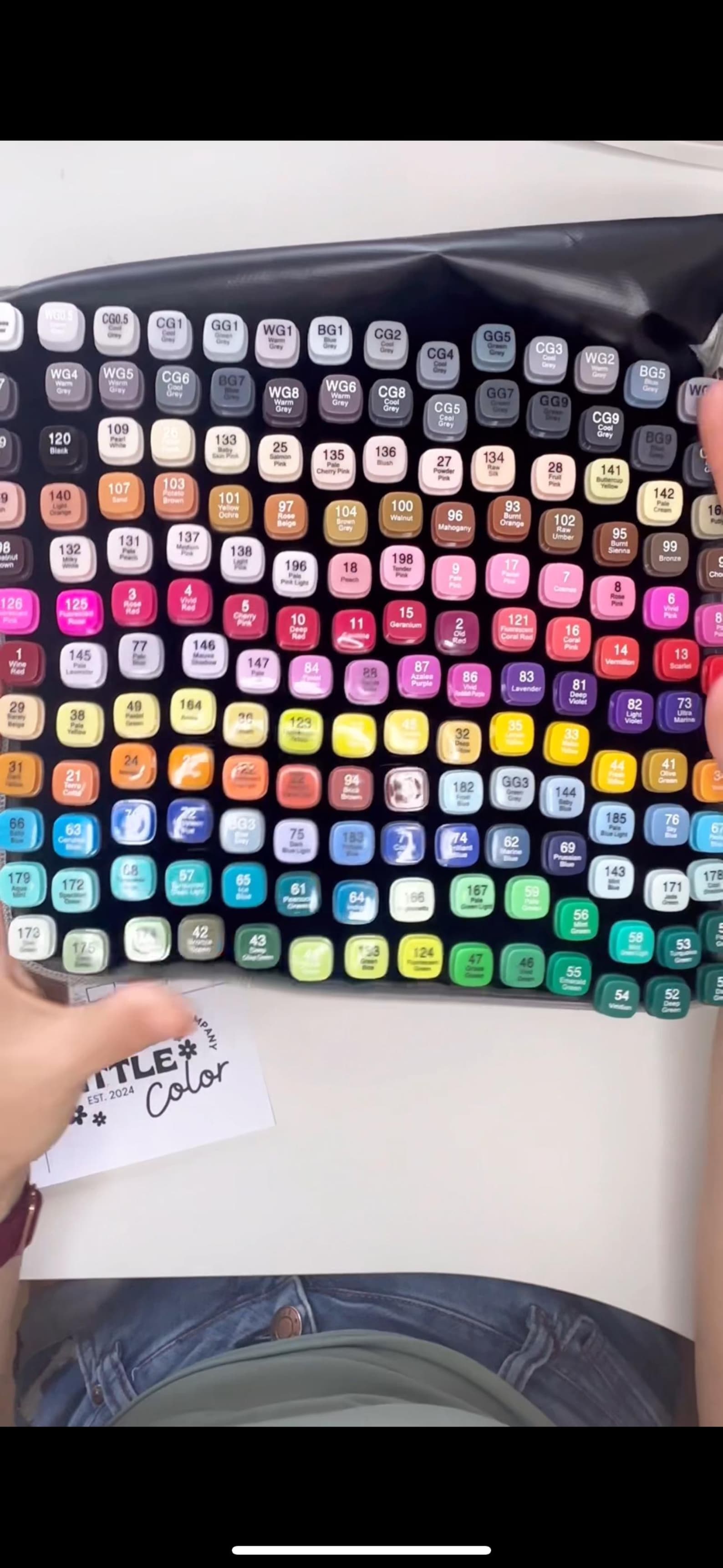 168-color Marker Set by Touch Migo Swatch Card Printable | Alcohol ...