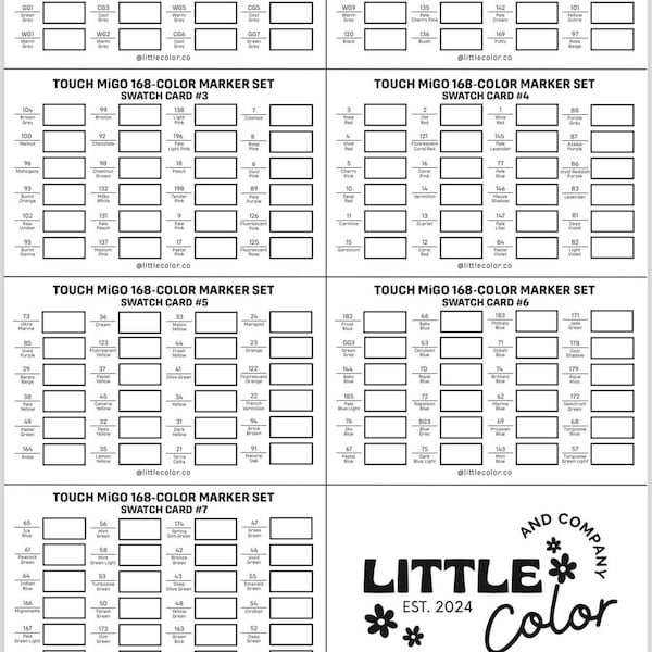 Color Swatch Chart Blank Color Chart Printable Color Swatch Template ...
