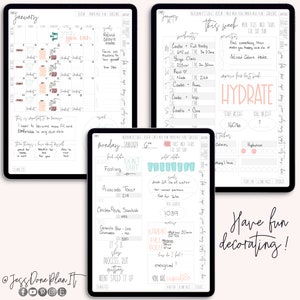 Digital Fitness Planner | Hyperlinked Planner | Fitness Journal ...