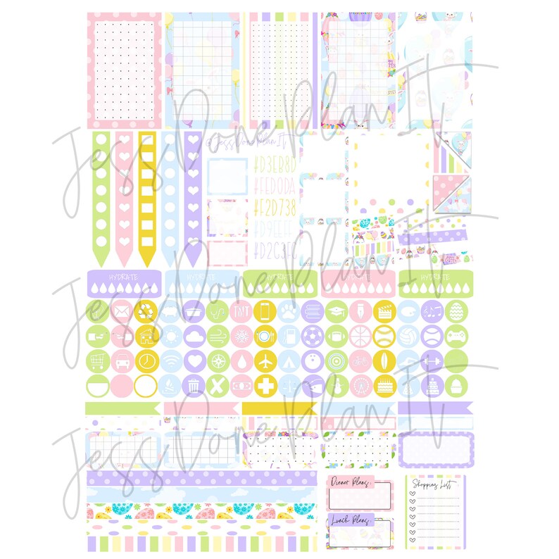 Easter Digital Planner Stickers Springs Stickers Planner Stickers ...