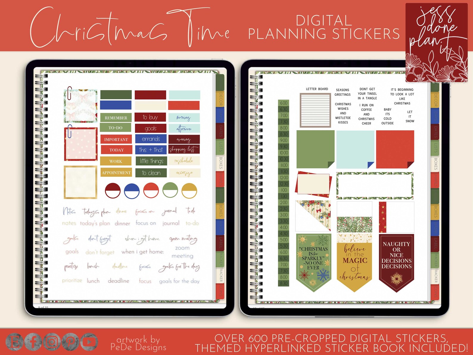 Cozy Christmas Digital Planning Stickers | 600+ Stickers | Digital ...