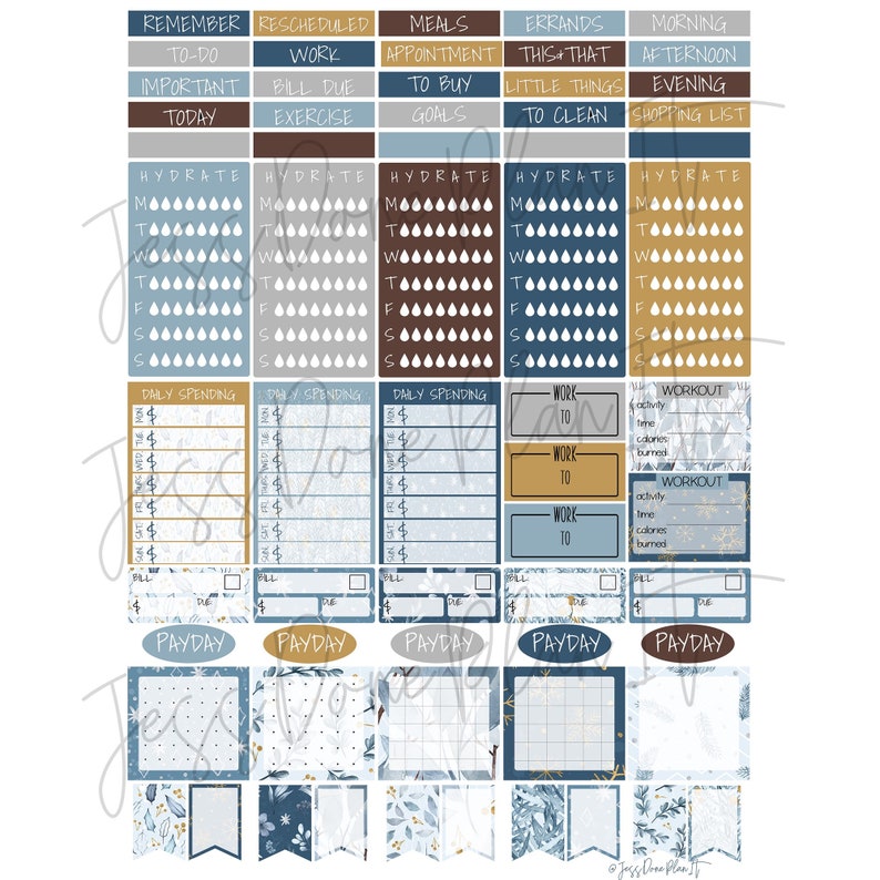 Winter Wonderland Digital Planner Stickers Winter Stickers | Etsy