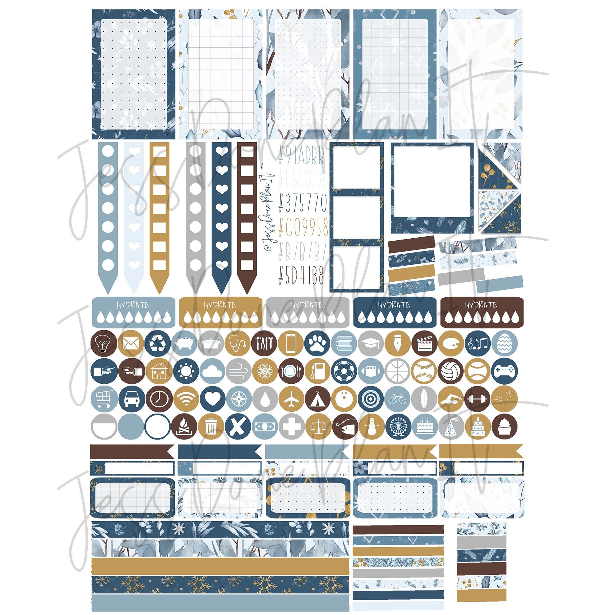 Winter Wonderland Digital Planner Stickers | Winter Stickers ...