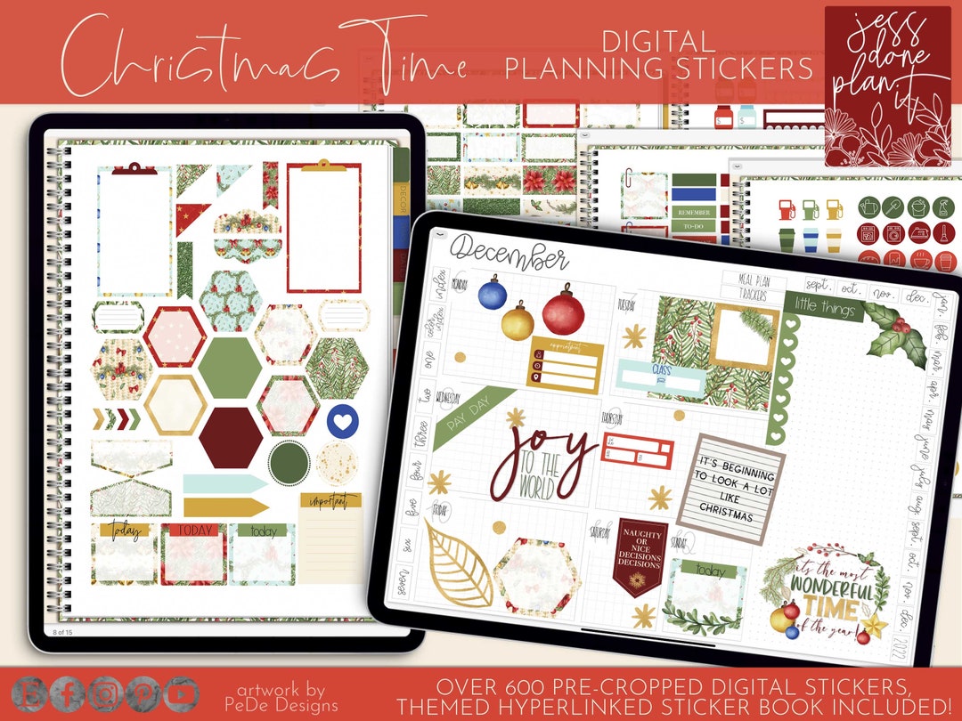 Cozy Christmas Digital Planning Stickers | 600+ Stickers | Digital ...