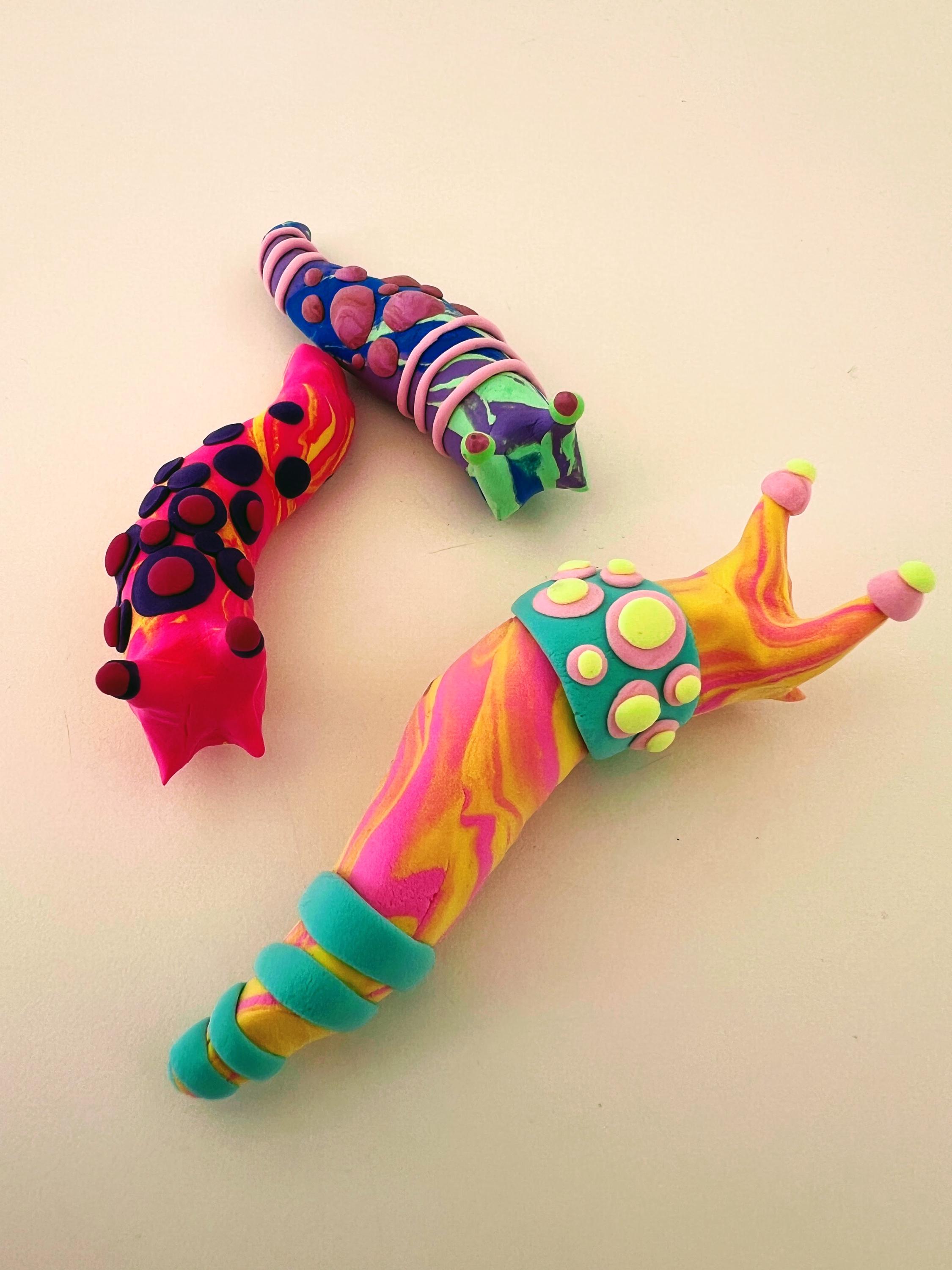 Funky Garden Slug Fridge Magnet - Nature Inspired Colorful Silk Clay ...