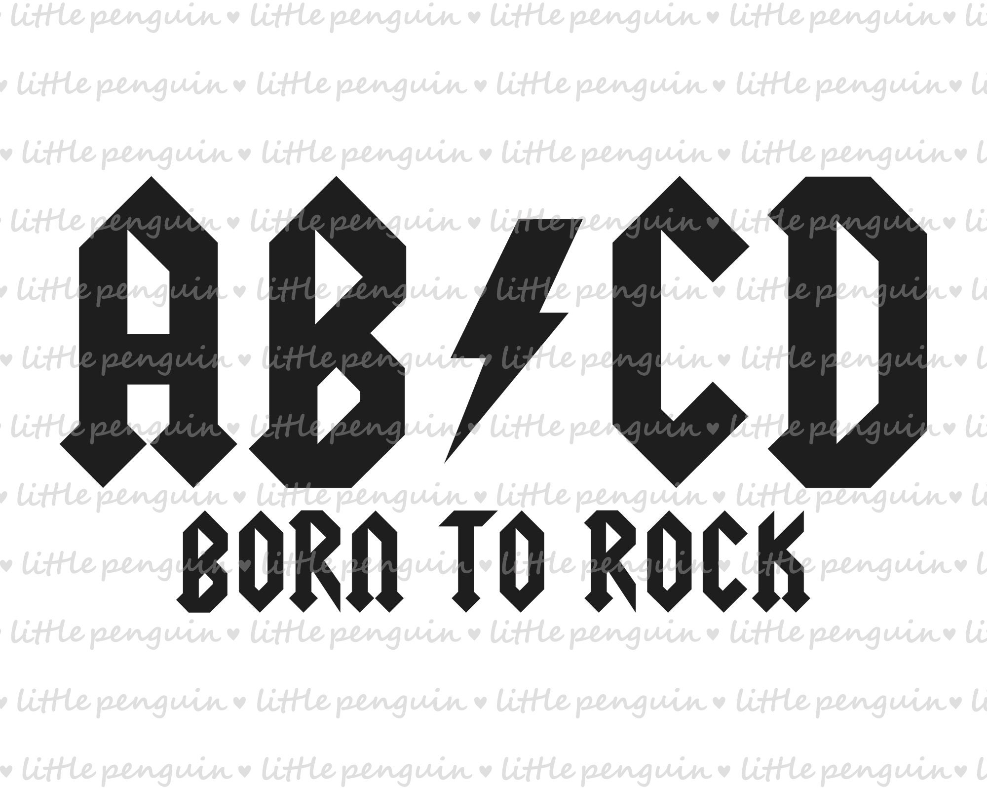 ABCD SVG ABCD Clip Art Born to rock svg Newborn Toodler | Etsy