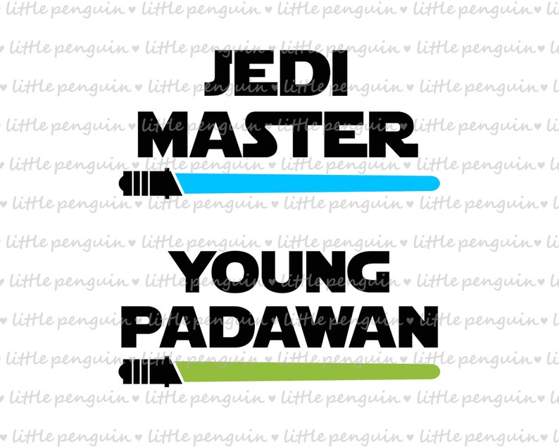 STAR WARS SVG Jedi Master and Young Padawan Star Wars Svg - Etsy