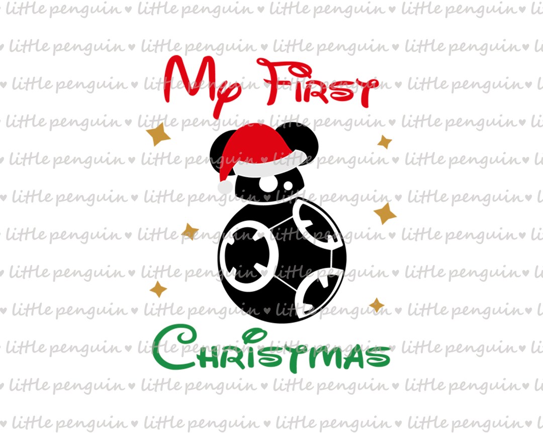 STAR WARS Svg, Christmas Svg, BB8 Santa Claus, My First Christmas ...