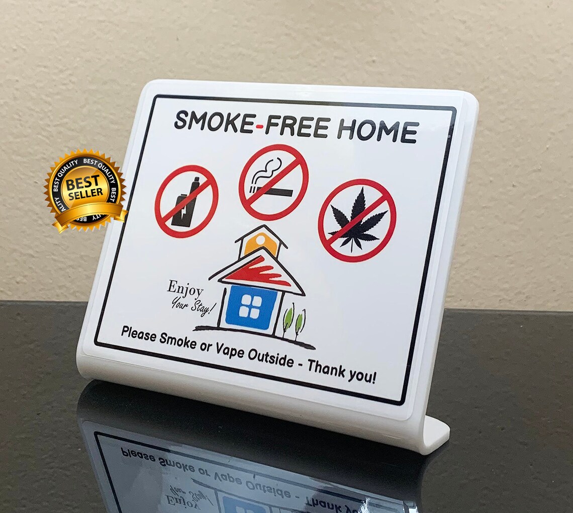 No Smoking set of 3 Vaping or Marijuana Sign Laminated - Etsy