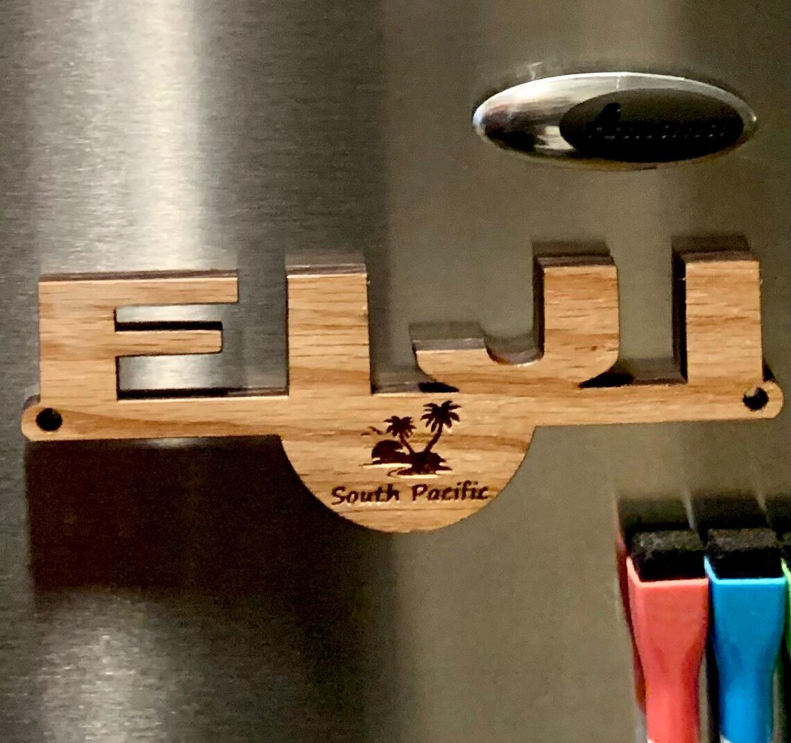 Fiji Islands Wood Fridge Magnet: South Pacific Vacation Souvenir - Etsy