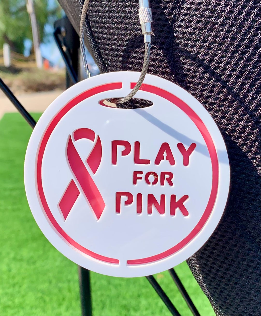 Drive for Pink Personalized Breast Cancer Awareness Golf Bag Tag and ...
