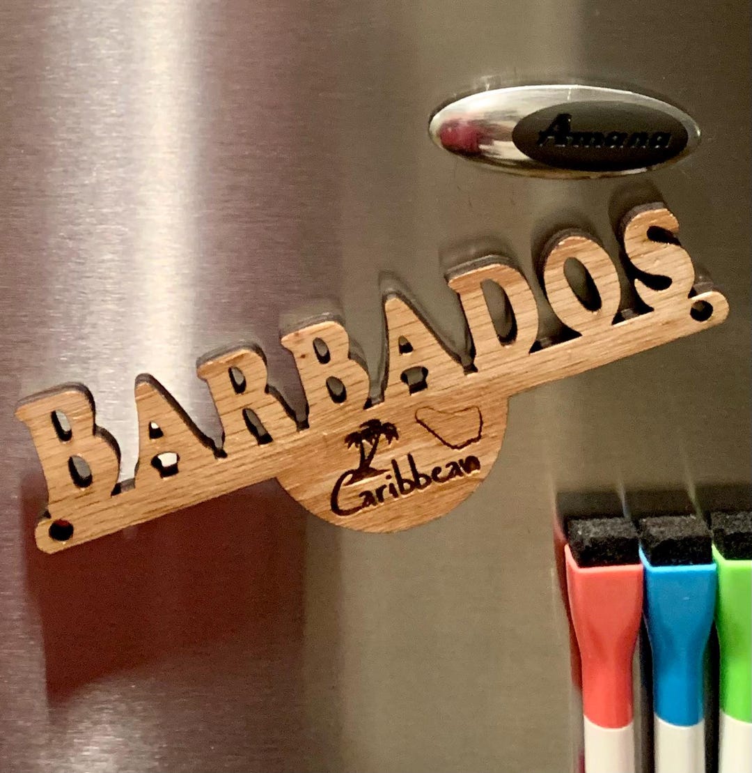 Barbados Fridge Magnet Sign, Barbados Island Decoration Custom Barbados ...