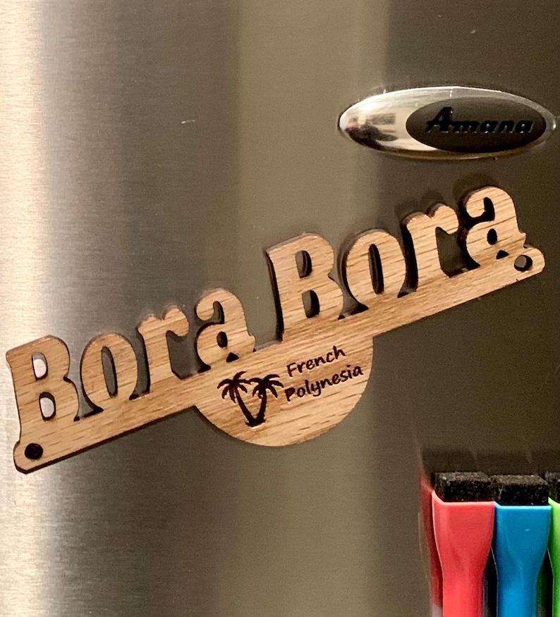 Bora Bora French Polynesia Laser-cut Wood Fridge Magnet - Etsy