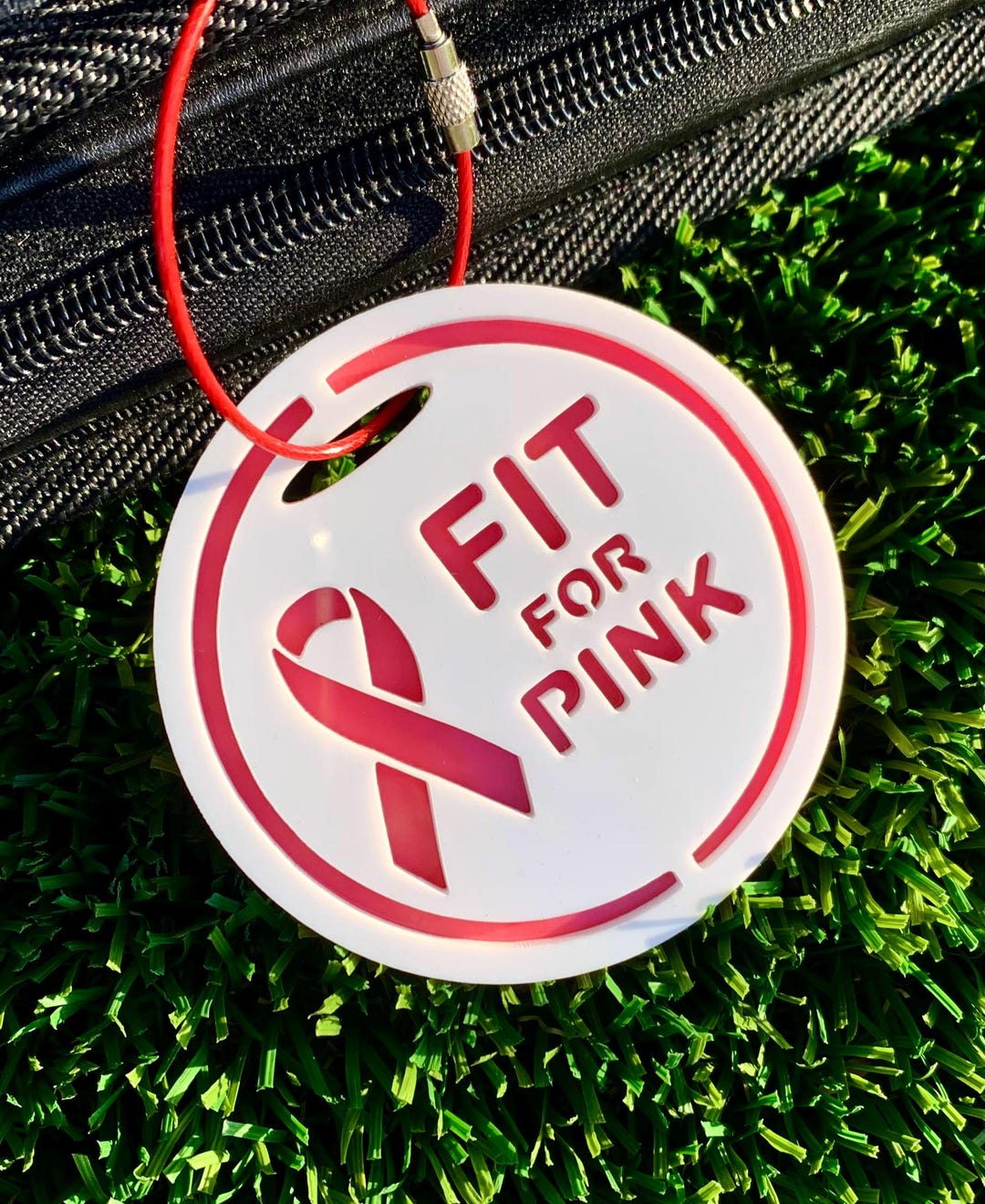 Breast Cancer Awareness Month fit for Pink Acrylic Bag Tag, Women's ...