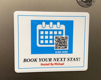 Magnetic Fridge Qr Code Booking Sign - Etsy