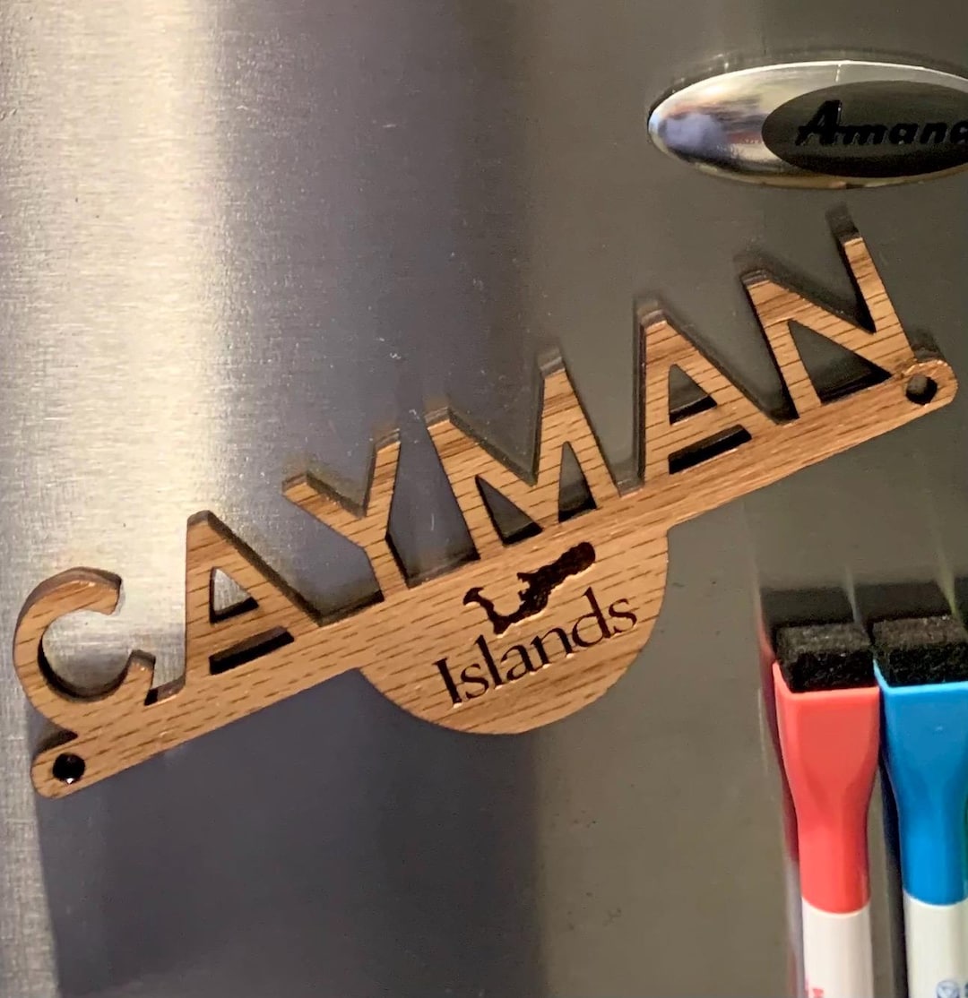 Deluxe Cayman Island, Laser-cut Wood Crafted Fridge Magnet, Home ...