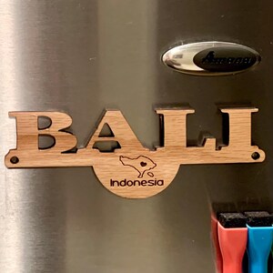 Bali Fridge Magnet Sign: Island Souvenir Gift - Etsy
