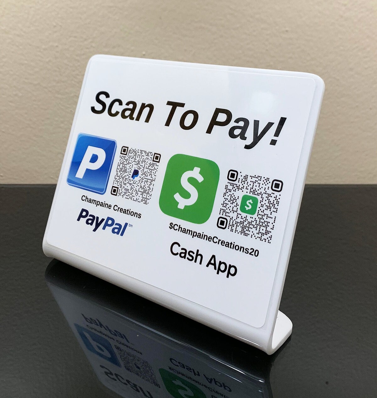 FREE Offer Scan to Pay Paypal and Cashapp QR Code Acrylic - Etsy