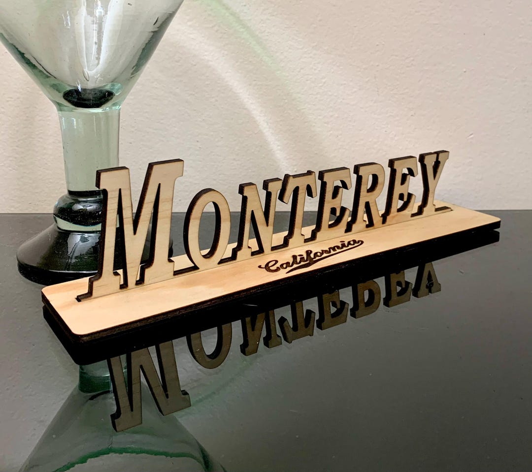 Monterey Bay, CA Wood Crafted Memorabilia Sign, Collectible Gift Idea ...