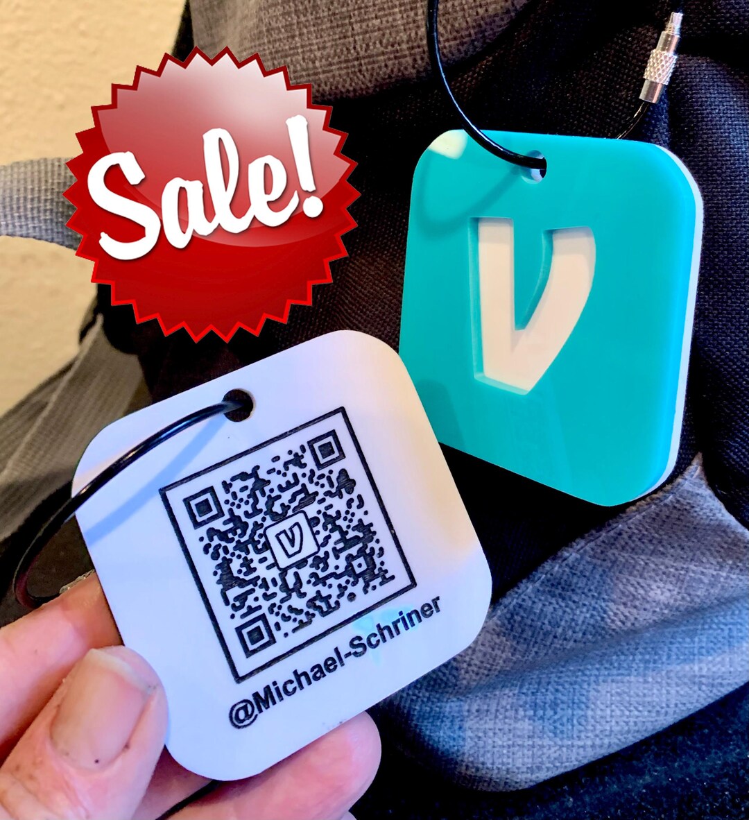 Colorful Venmo QR Code Backpack Bag Tag - Easy Payment Solution for ...