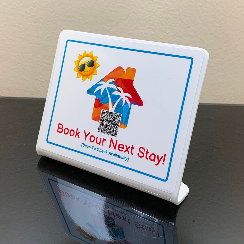 Book Your Next Stay QR Code Reservation Sign set of 2 - Etsy
