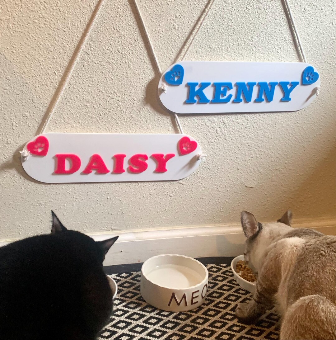 Personalized Cat Sign, Place Next to Cat Bed, Cat Tower and Cat Bowls ...